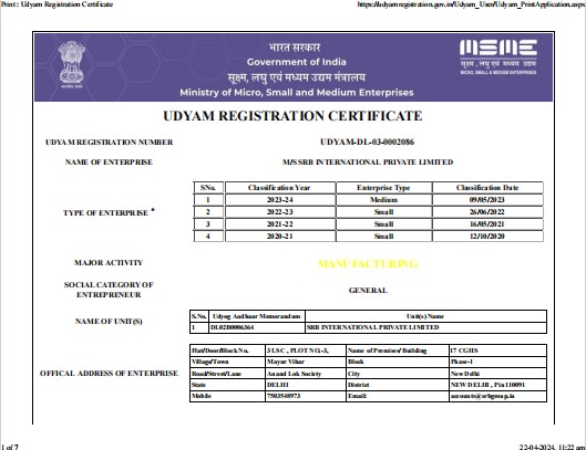 SRB Group | Certificates